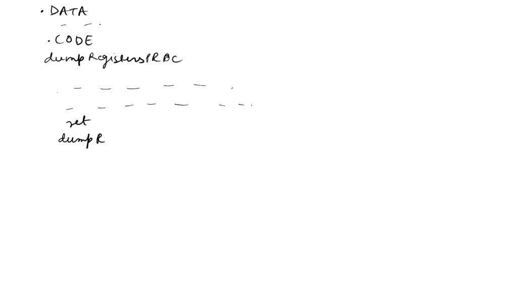 Solved In Assembly Language You Are To Create A Procedure Called Dumpregisters That Will Dump