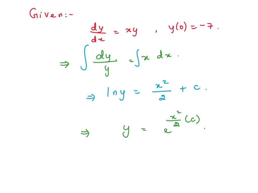 Solved 7 Find The Solution Of Initial Value Problem Dx 2 Dx Given That A First Solution To