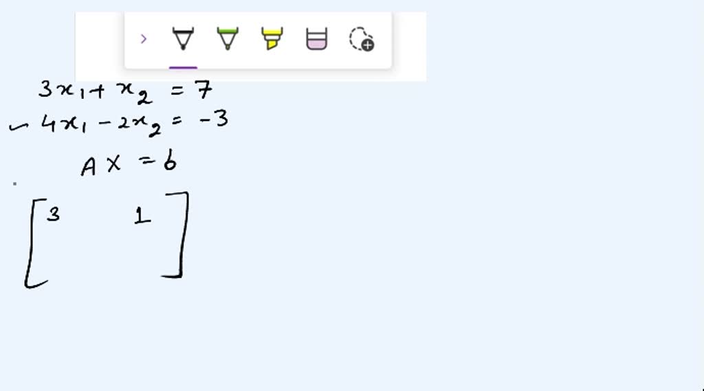 SOLVED: 11. Find a matrix A and column vectors x and b such that the vector equation Ax = b ...