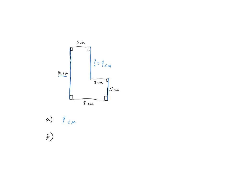 SOLVED: a) What is the unknown side length in this compound shape? b) Using the side length you ...
