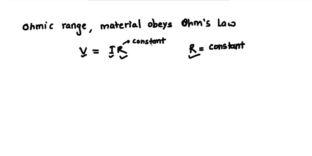 SOLVED: Question 9 Within the ohmic range of a material, decreasing the ...