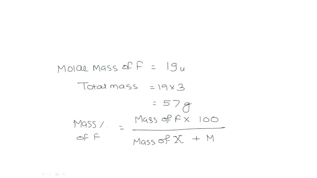 SOLVED: A compound whose empirical formula is XF3 consists of 65% F by ...