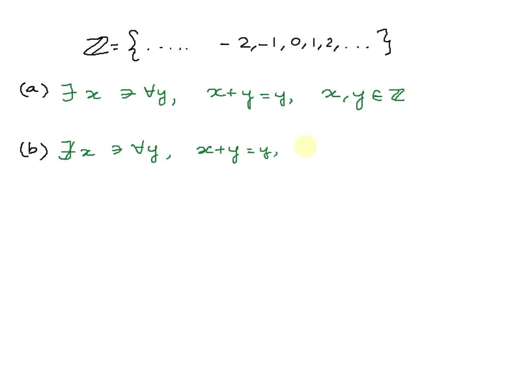SOLVED: There exists an integer x such that for any integer y, the sum ...