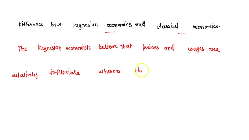 SOLVED: explain the difference between keynesian economics and classical economics