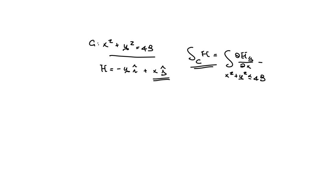 SOLVED: the line integral of F around C is equal to the double integral ...