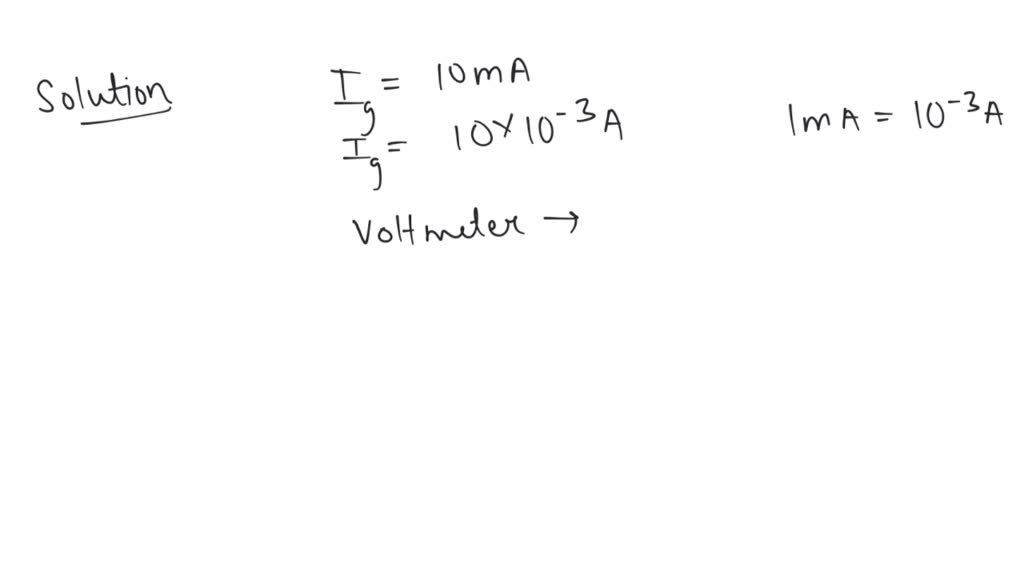 SOLVED: A milliammeter of range 10 mA has a coil of resistance 1 ohms ...