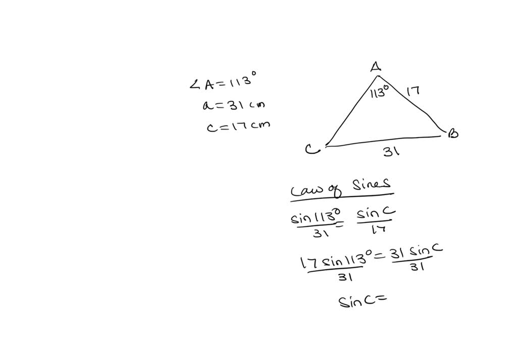SOLVED: Determine the number of possible triangles that can be formed given the following ...