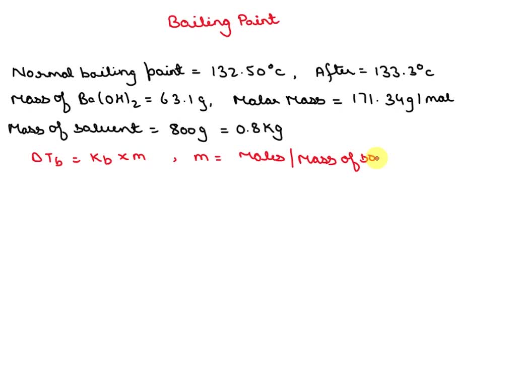 SOLVED: A certain liquid X has a normal boiling point of 129.70°C and a ...