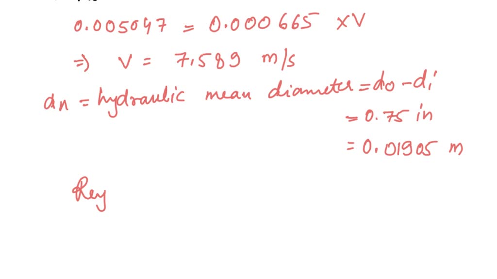 SOLVED: Water flowing at a rate of 80 gpm through 50 ft of an annular conduit made of Â½-inch ...