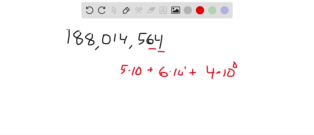 SOLVED: Rewrite this base 10 numeral in expanded form. Use '*' for ... SOLVED: Rewrite this base 10 numeral in expanded form. Use '*' for ...