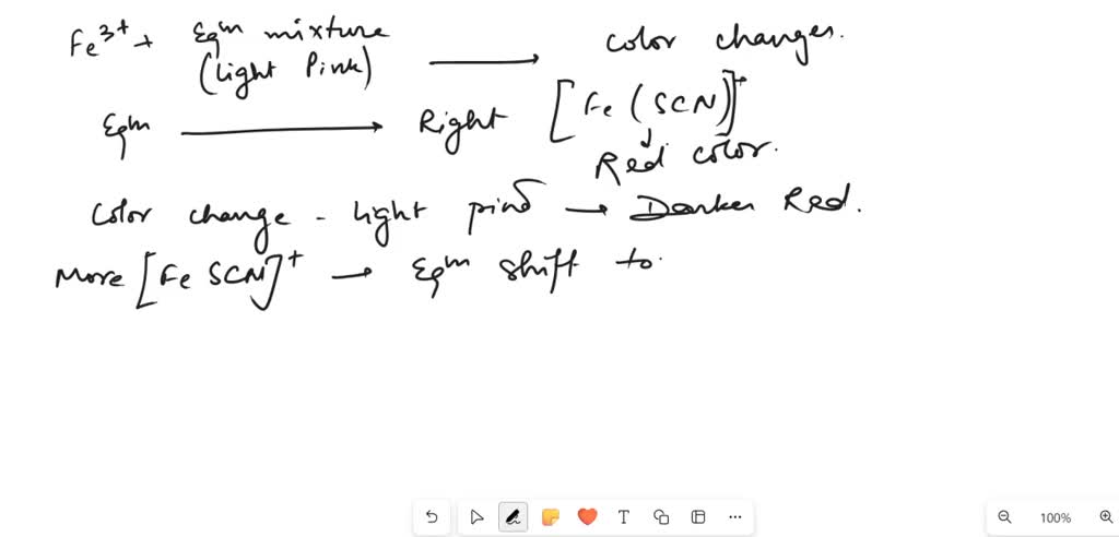 SOLVED: Iron (III) ion (Fe3+) reacts with thiocyanate ion (SCN-) to ...
