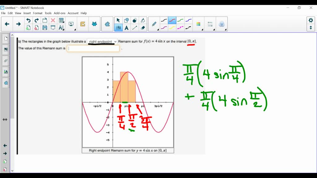 SOLVED: Question 13: (a) Using Riemann sum with right endpoints and n = 4 subintervals estimate ...