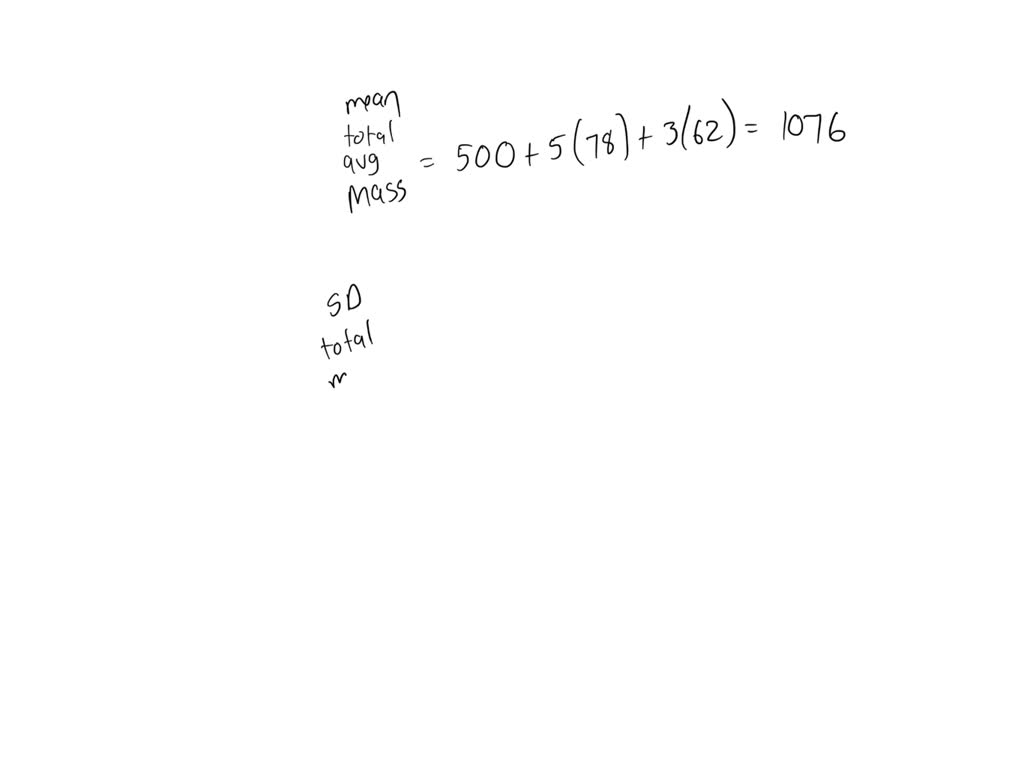 SOLVED: The average mass of a man in a lift is 78 kg with standard ...