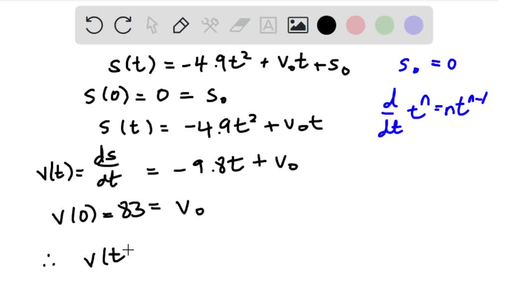SOLVED: projectile shot upward from the surface Earth wlth an Initial velocity of 83 meters per ...