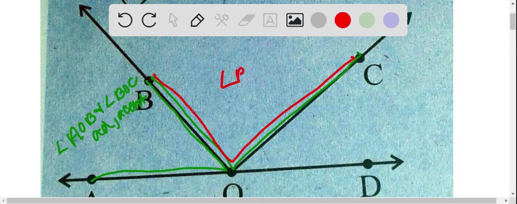 SOLVED: 7. Consider the figure below: D / / O—–C / / B Angle BOC is 110 degrees. Either redraw ...