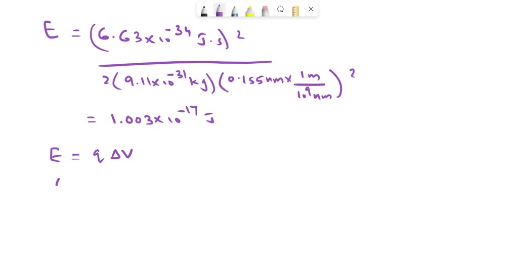SOLVED: Through what potential difference A V must electrons be accelerated (from rest) sc they ...