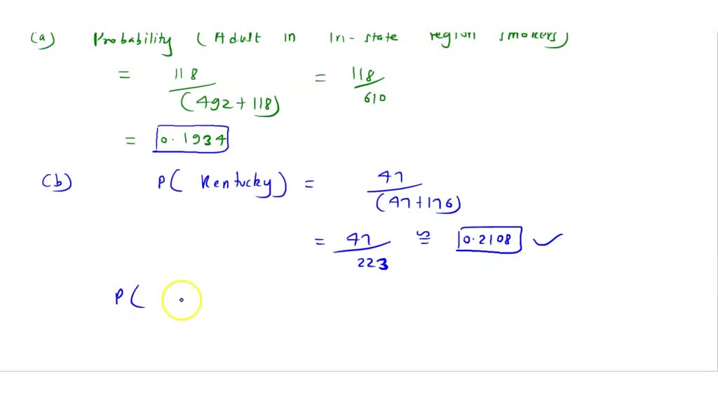 SOLVED: M. Tri-State Smokers: A Gallup Poll of U.S. adults indicated ...