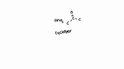 Draw the skeletal line structure of a cyclic alkene with 5...
