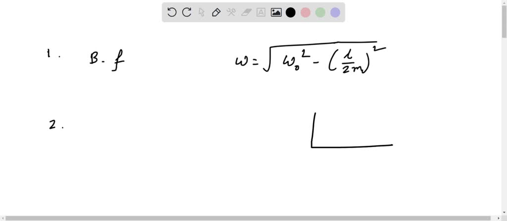 SOLVED: A mass is suspended from a spring and set into vertical oscillation with frequency f ...