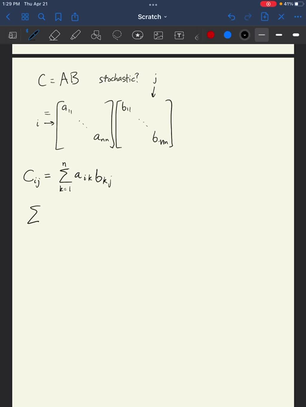 SOLVED: Prove that the product of any two stochastic matrices of order ... SOLVED: Prove that the product of any two stochastic matrices of order ...