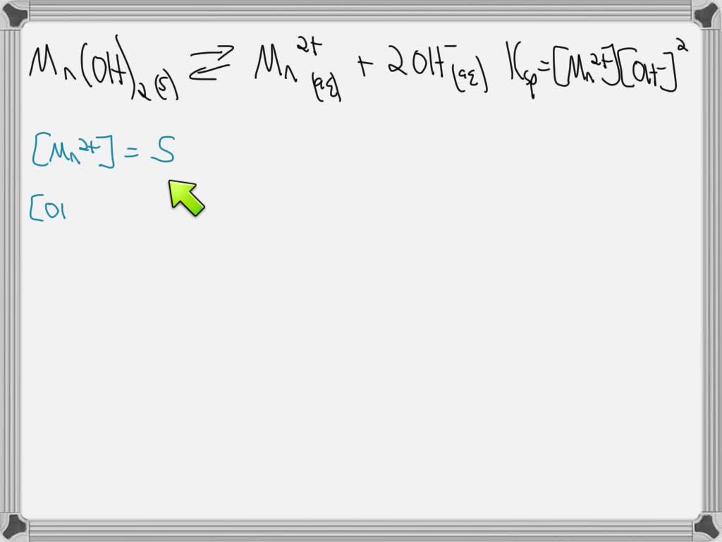 SOLVED: In the solubility rules, Mn(OH)2 was listed as an "insoluble" salt. It is actually ...
