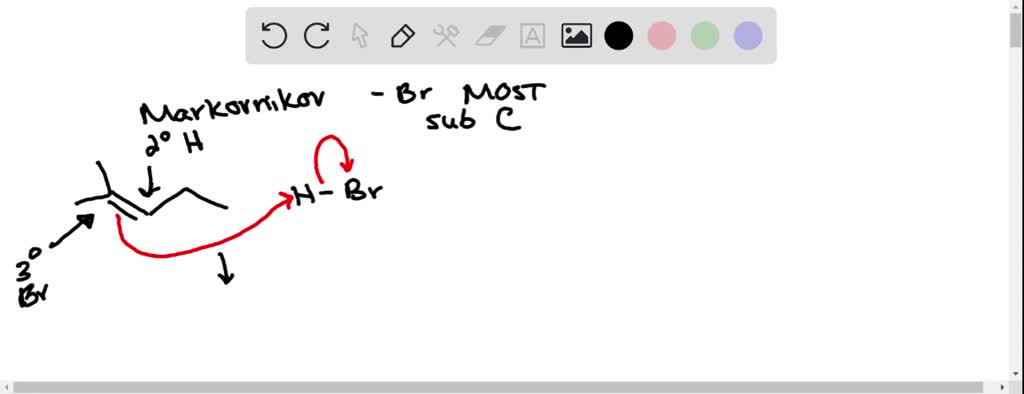 Solved D Draw The Structure Of The Major Product Expected From The