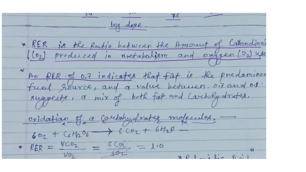 SOLVED: Part 2: Estimate RER in Different Conditions On the graph below ...