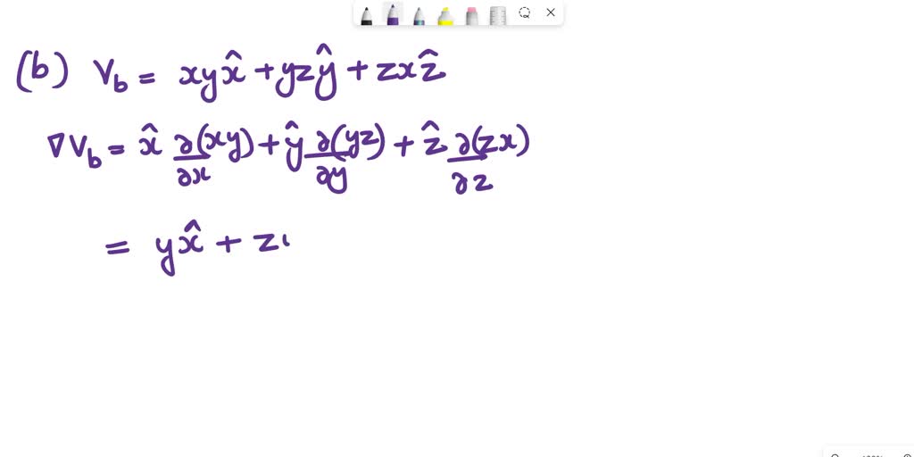 SOLVED: Calculate the divergence of the following vector functions: (a) Va = x^2x + y^3y + 242 ...