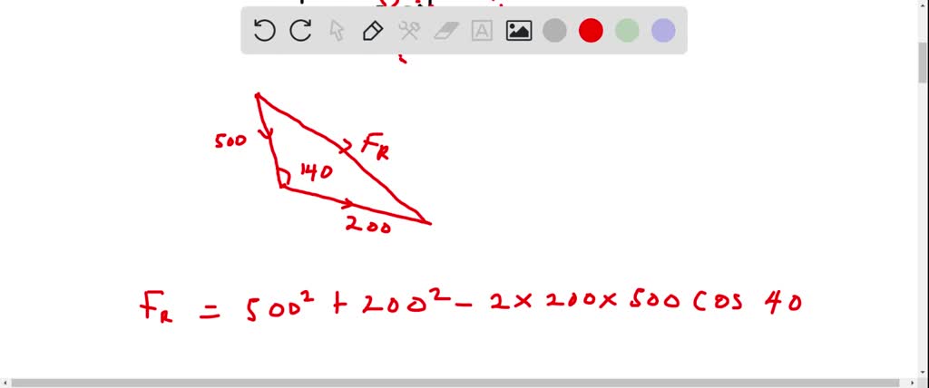 Solved F2 2 Two Forces Act On The Hook Determine The Magnitude Of The Resultant Force 30Â