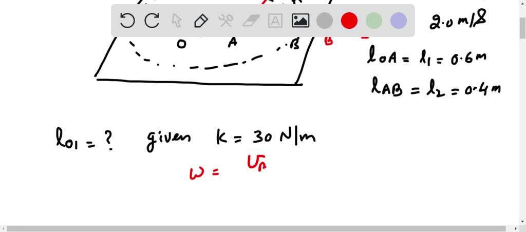 SOLVED: Block A (0.40 kg) and block B (0.30 kg) are on a frictionless table. Spring 1 connects ...