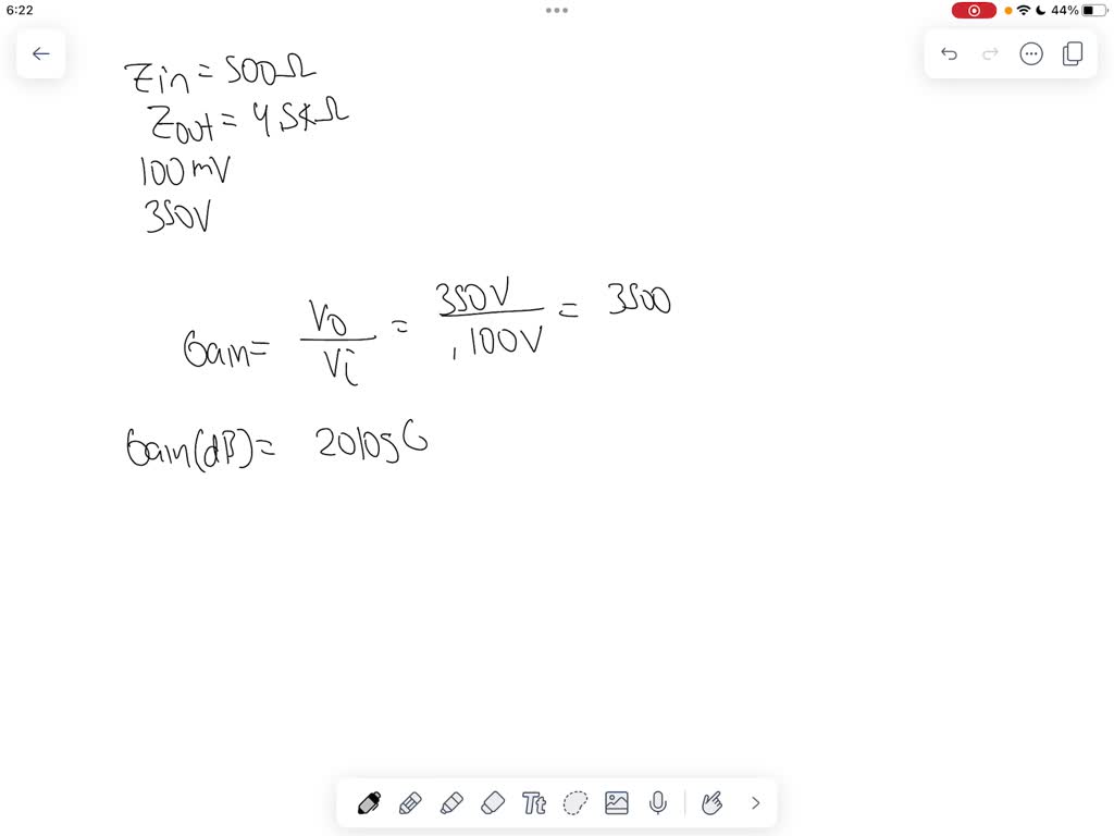 A certain amplifier has an input impedance, Zin , of 500 Ω and an output impedance, Zout , of 4. ...