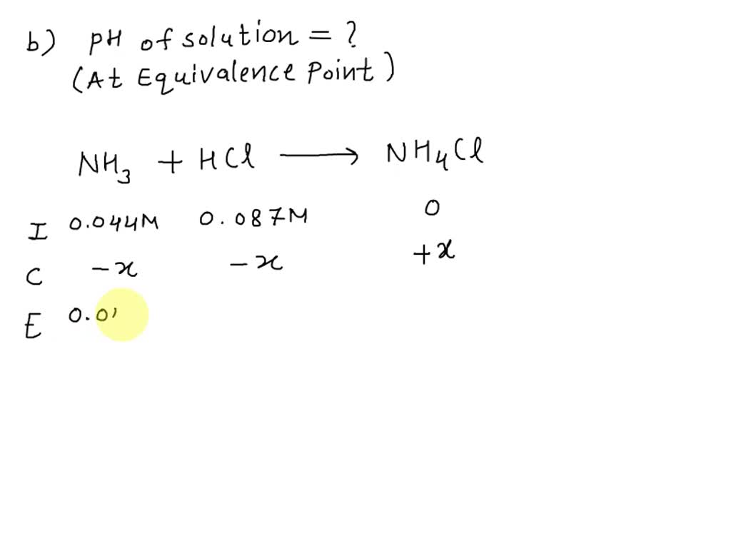 VIDEO solution: BONUS PROBLEM - What is the molarity of NH3 and pH at ...