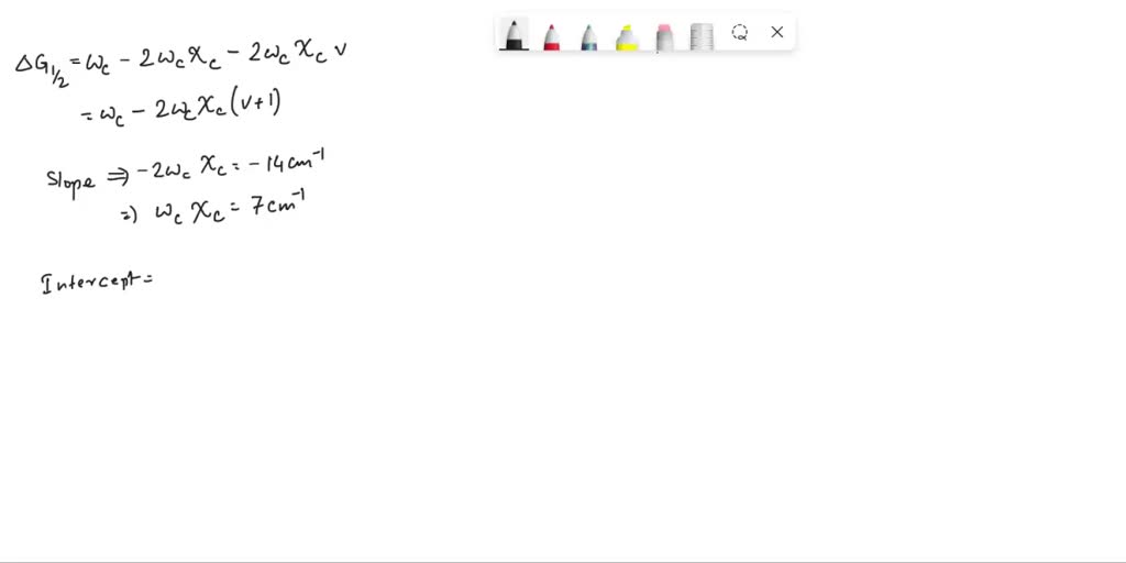 SOLVED: The Birge-Sponer plot between G, 2Î½+1 - Î½ and (Î½+1) for CO ...