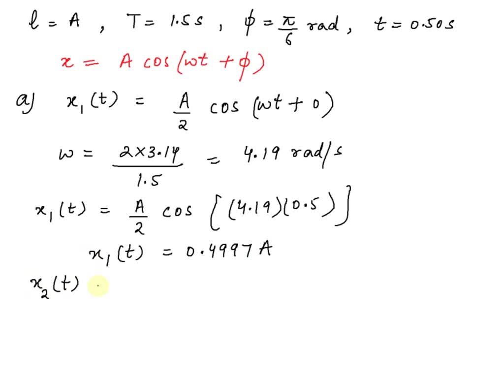 SOLVED: Two particles oscillate in simple harmonic motion along a ...