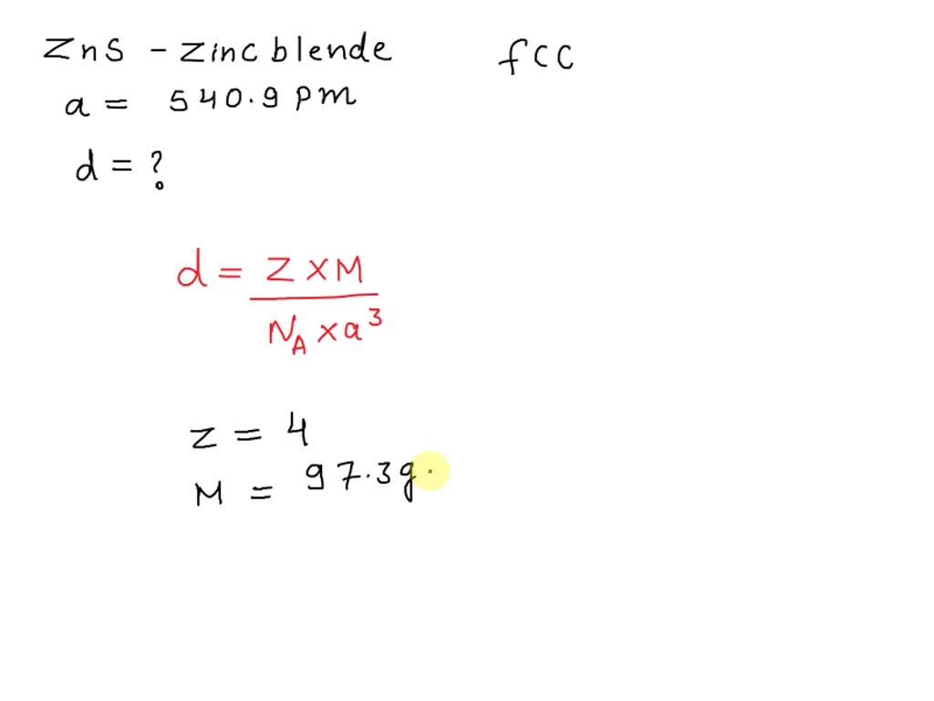 SOLVED: The zincblende structure of ZnS has the relatively large ...