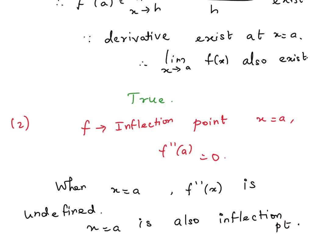 SOLVED: Determine whether the given statements about a function are ...