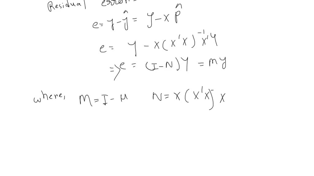 Solved 5 The Formula For The Ordinary Least Squares Slope Parameter In A Simple Linear