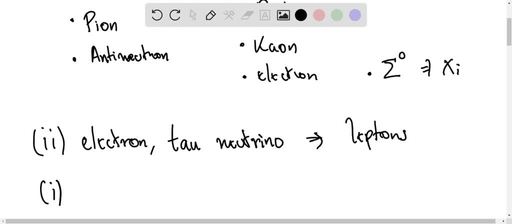 SOLVED: From the following list of particles: positron, pion ...