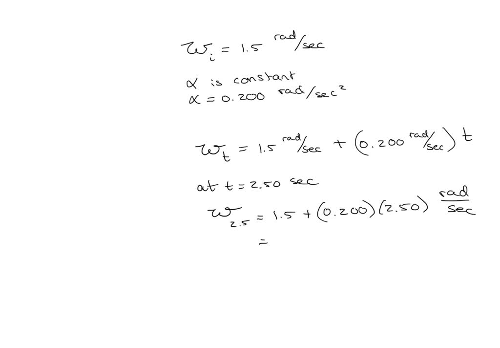 SOLVED: A bicycle wheel has an initial angular velocity of 1.5 rad/s ...