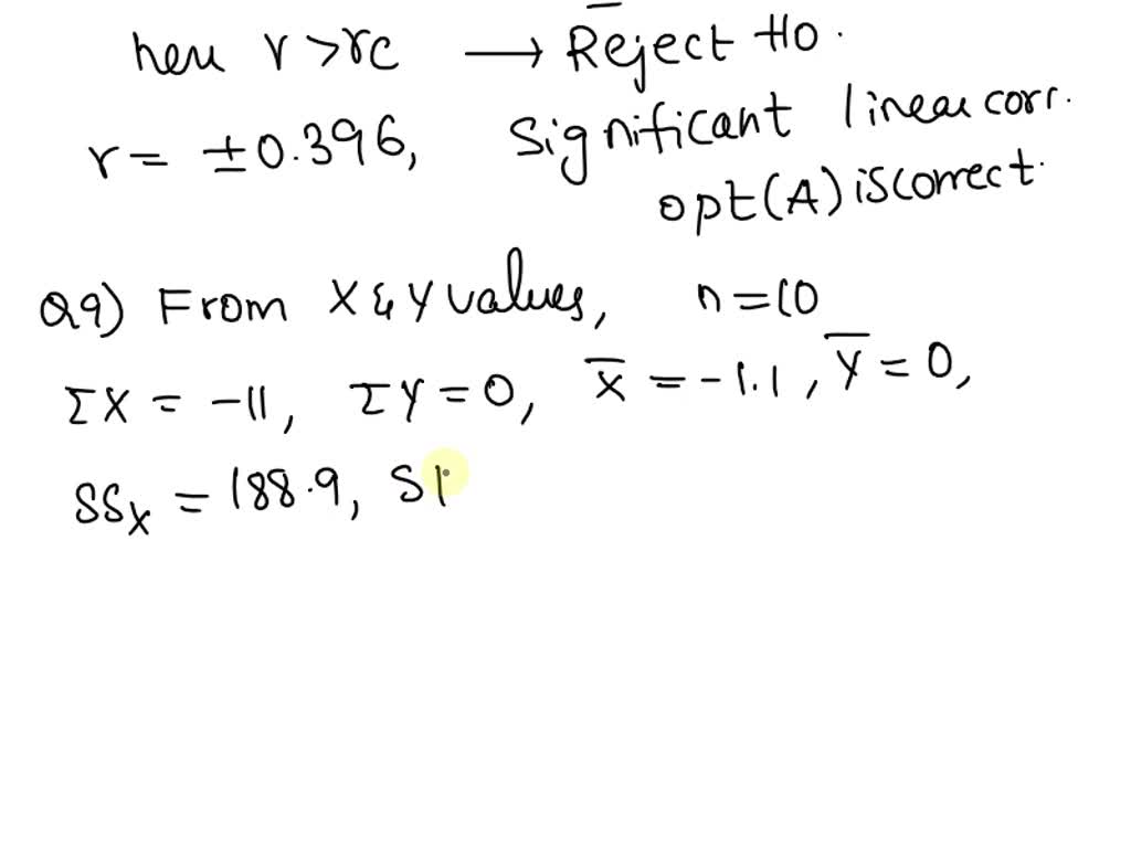 Solved Given The Linear Correlation Coefficient R And The Sample Size