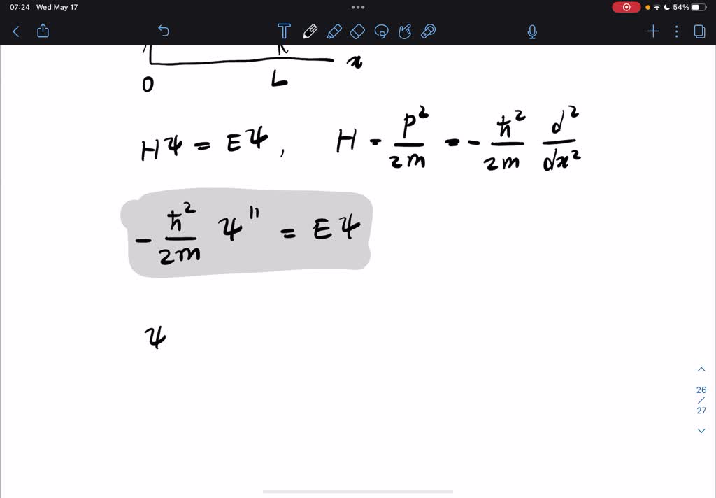 SOLVED: A quantum particle of mass m is confined to a one-dimensional infinite potential well of ...
