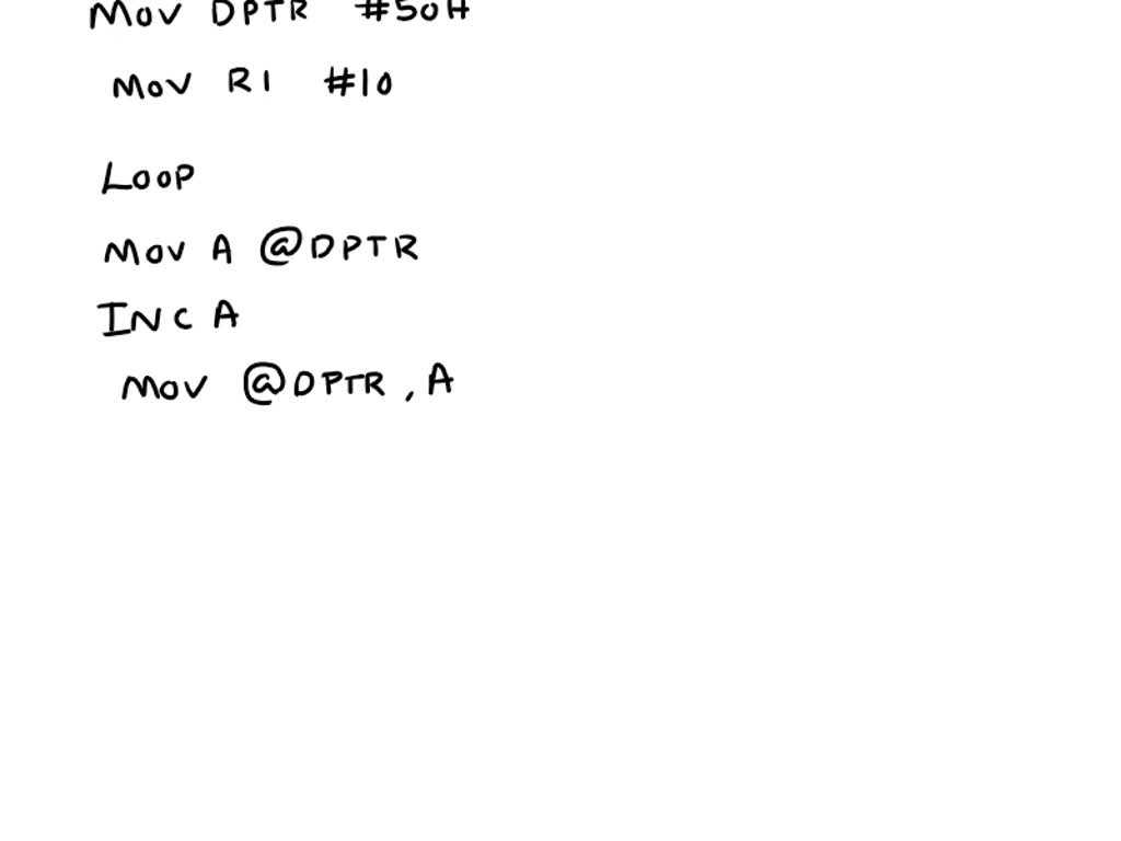 For 8051 Microcontroller Ten 8 Bit Numbers Are Stored In Internal Data Memory From Location 50h