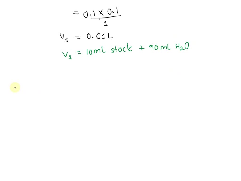 SOLVED: You need to prepare a 1µM NaCl solution from a 2M NaCl stock solution by serial dilution ...