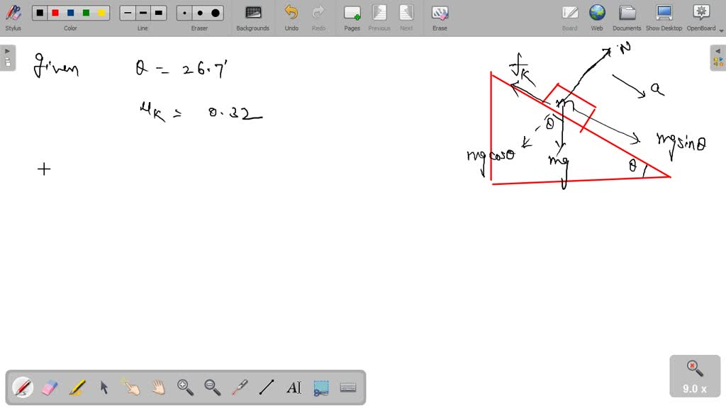 SOLVED: A crate slides down a ramp at angle 40 degrees to the ...