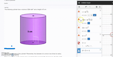 SOLVED: 22 The container shown at right is a cylinder on top of ...