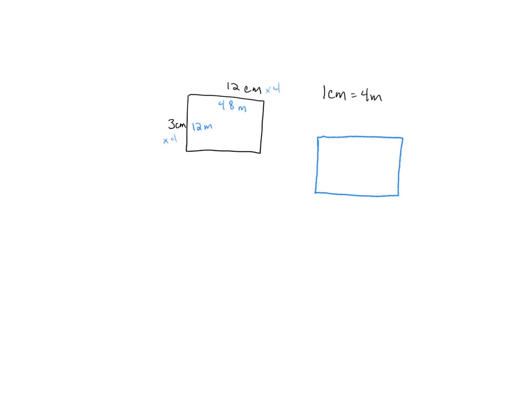 SOLVED: A scale drawing of a cafeteria is drawn on centimeter grid ...
