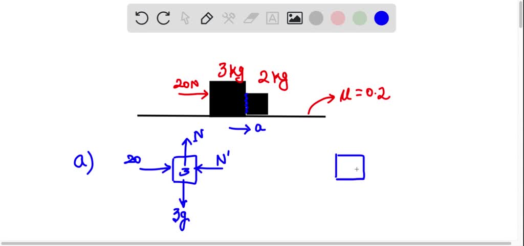 SOLVED: a. Draw a force diagram for each block. b. What is the ...