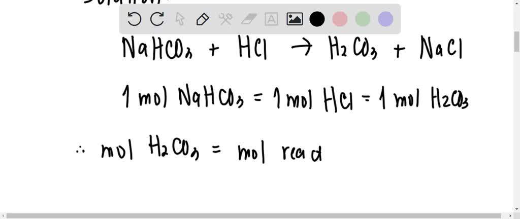 SOLVED: The first step in the reaction of Alka-Seltzer wilh stomach ...
