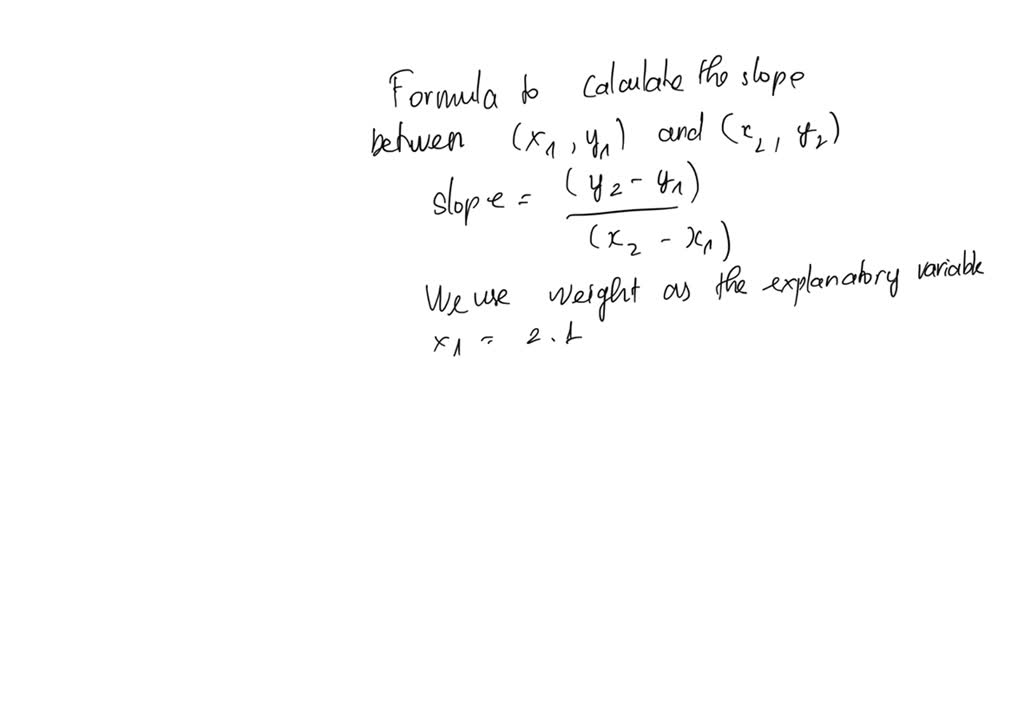 SOLVED: Jesse takes two data points from the weight and feed cost data ...