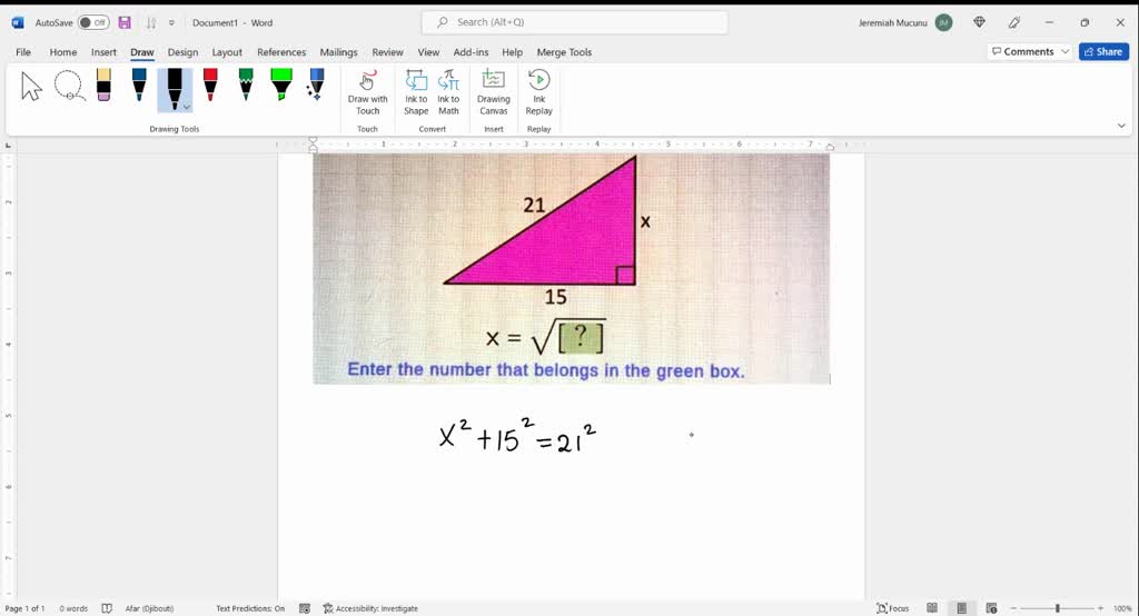 SOLVED: 'Find the missing side of the right triangle. Find the missing ...